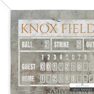 Personalized Distressed Baseball Sign: 1940s Retro Vinyl Banner for ...