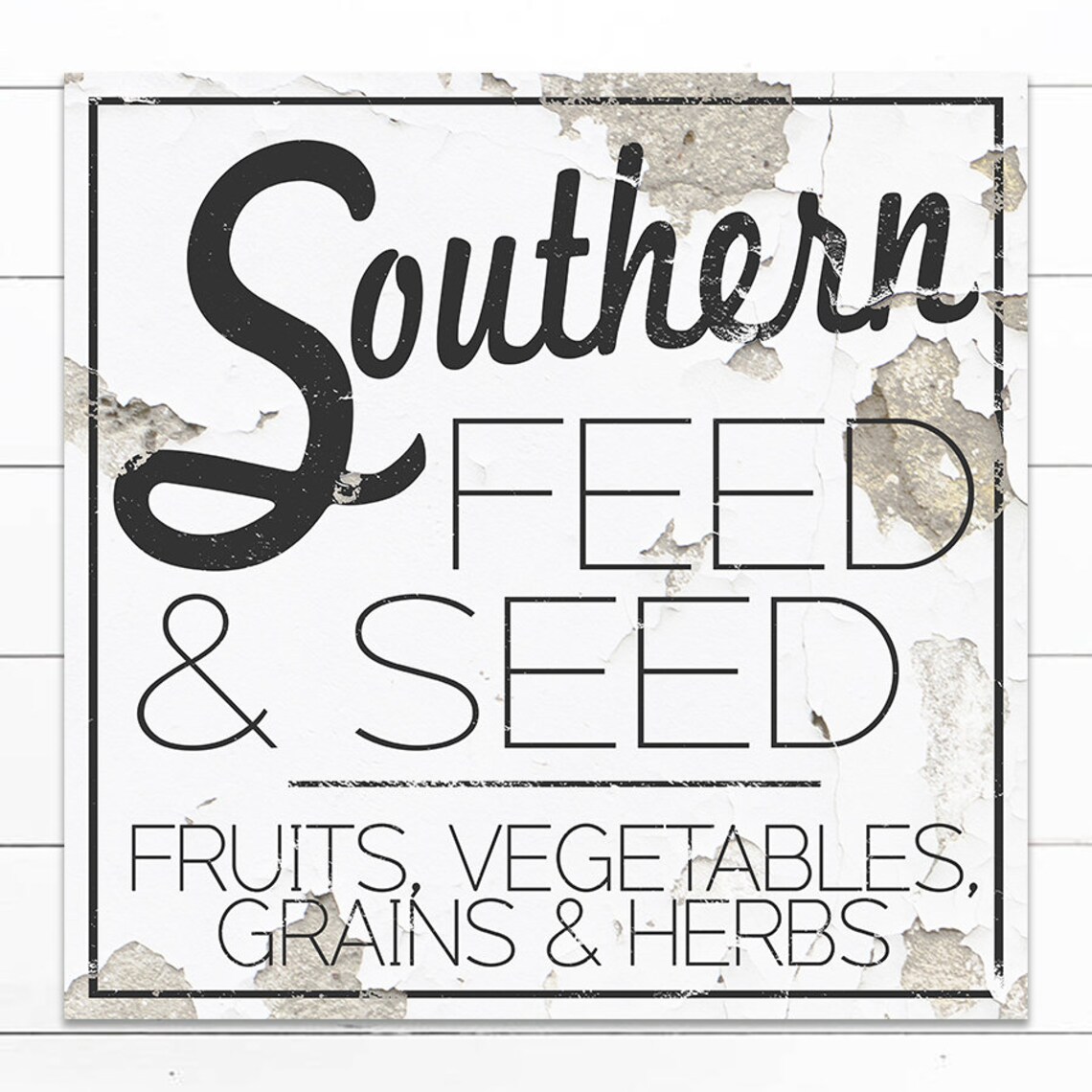 FARMHOUSE Sign Feed and Seed Large Farmhouse Kitchen Signs | Etsy