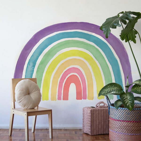 Rainbow Wall Decal - Etsy
