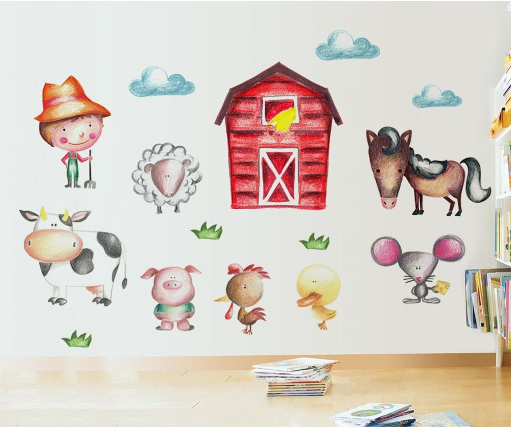 Farm Wall Decals, Classroom Decorations, Farm Animals Wall Stickers ...