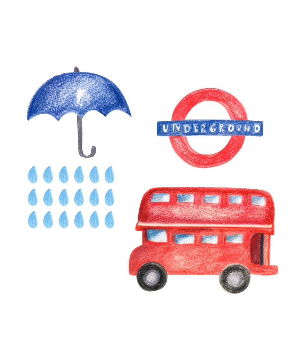 London Attractions Stickers for English Classroom or Kids Bedroom ...