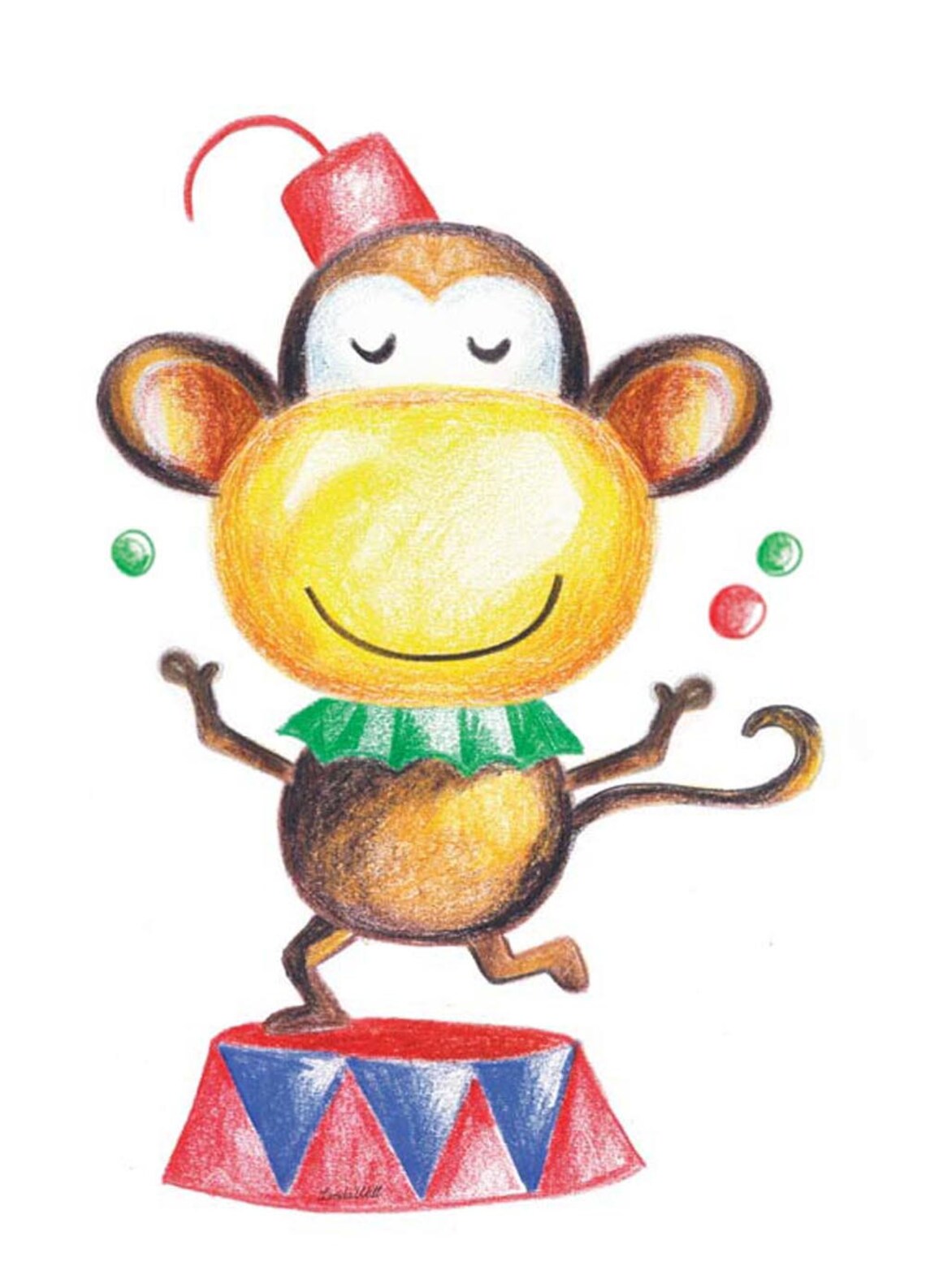 Monkeys Wall Decals, Circus Monkey Decor, Nursery Wall Sticker ...