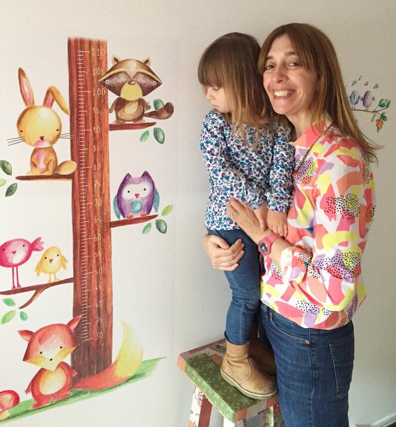 Growth Chart Ruler Vinyl Woodland Nursery Tree Growth Chart - Etsy