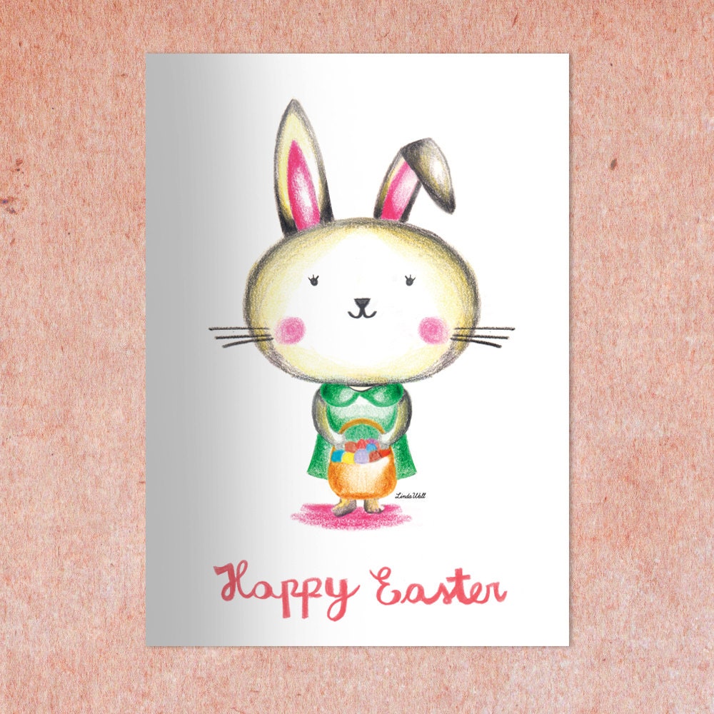 Easter Card Printable, DIY Easter Card, Easter Decor, INSTANT DOWNLOAD ...