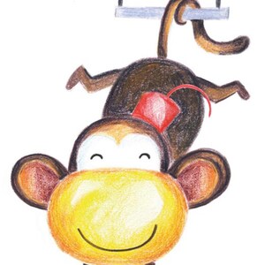 Monkeys Wall Decals, Circus Monkey Decor, Nursery Wall Sticker ...