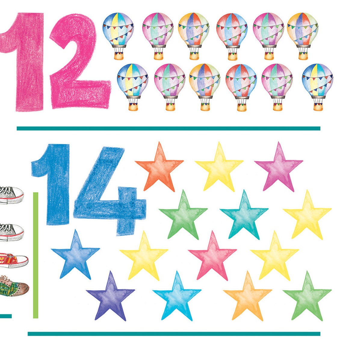 Educational Toy Numbers Decal Classroom Decor School Wall | Etsy