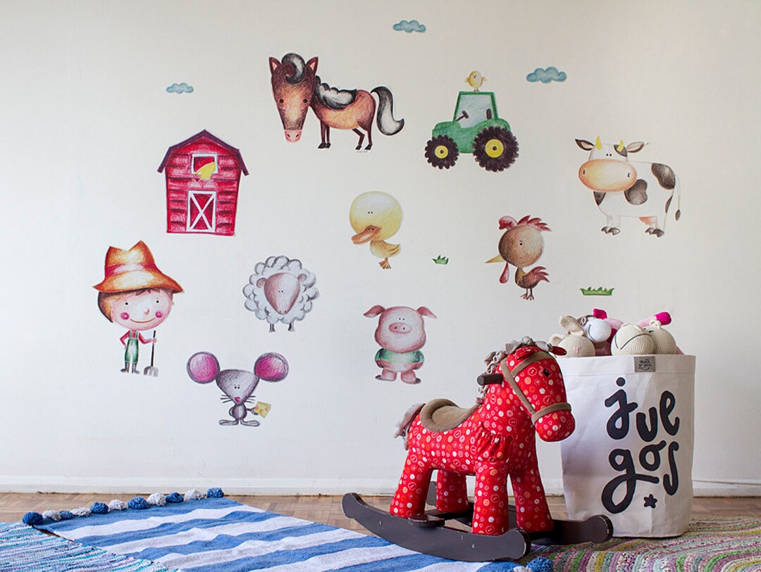 Farm Wall Decals, Classroom Decorations, Farm Animals Wall Stickers ...