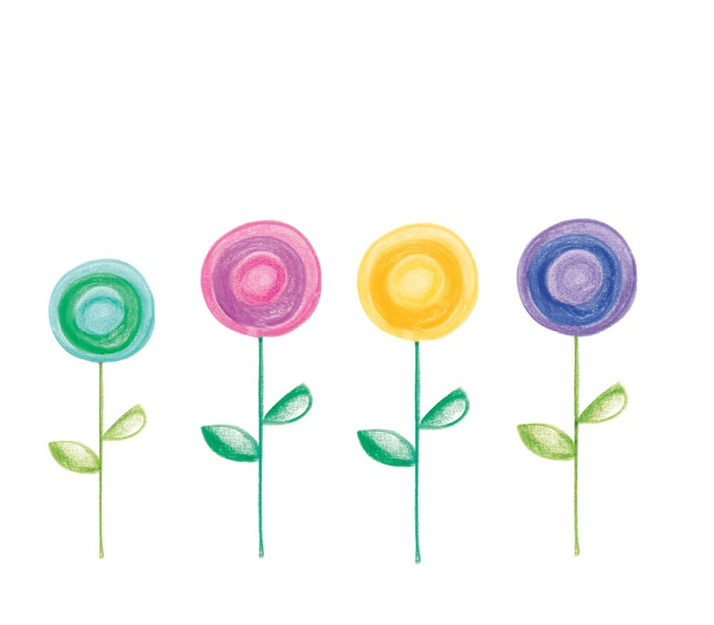 Spring Floral Wall Decal for Kids 17 STICKERS KIT to Build - Etsy