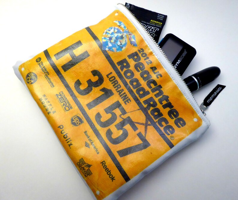 Personalized Race Bib Zipper Pouch; Perfect Gift for Runners; Running ...