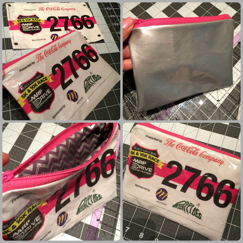 Personalized Race Bib Zipper Pouch; Perfect Gift for Runners; Running ...
