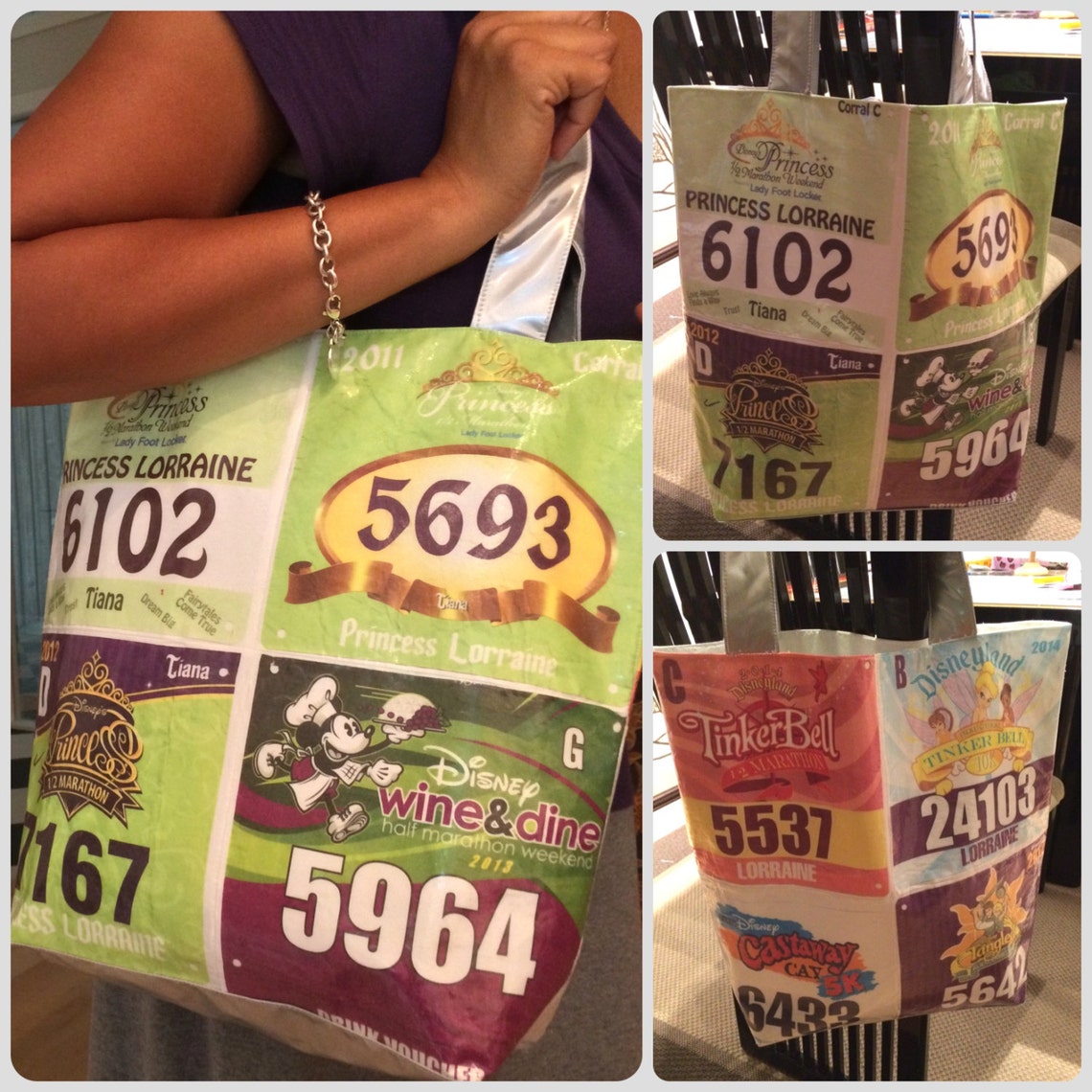 Race Bib Shopping Tote Bag; Great Gift for Runners, Running Number Bag ...