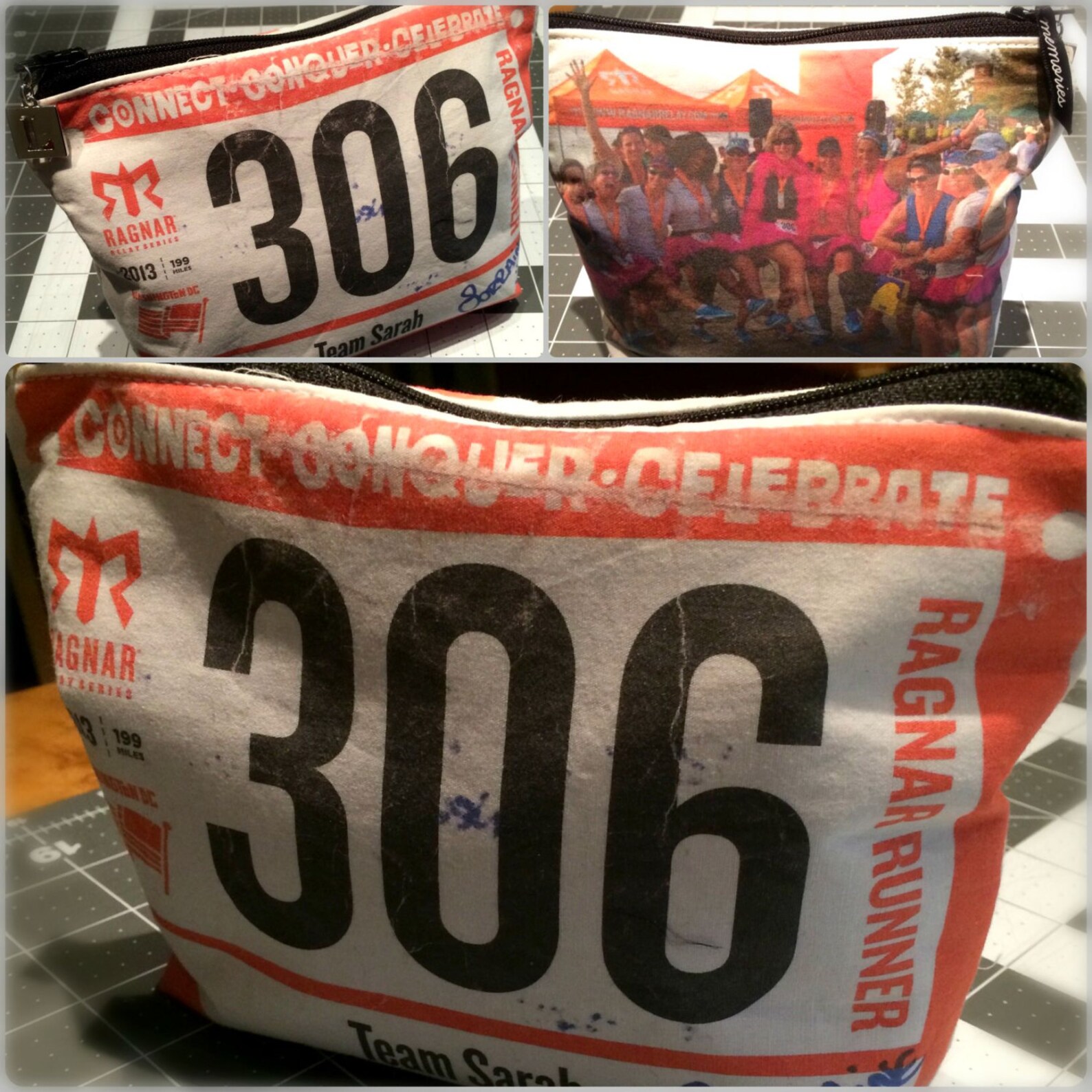 Personalized Race Bib Zipper Pouch; Perfect Gift for Runners; Running ...