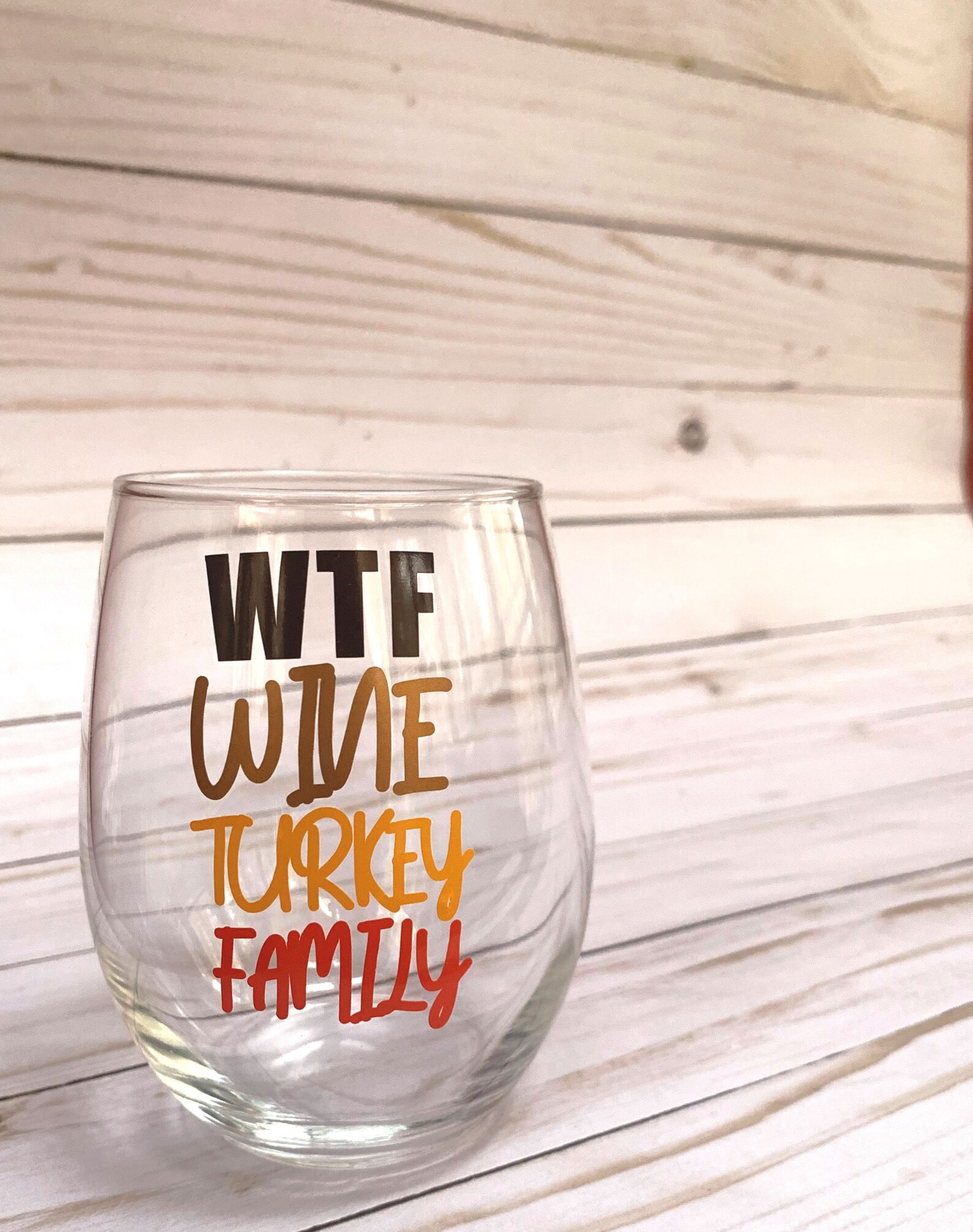Thanksgiving Wine Glass Set of (4); Great Gift for Thanksgiving ...