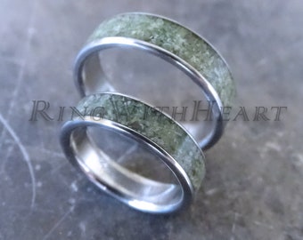 Jade Wedding Ring Set - Etsy