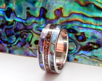 Abalone Wedding Ring - Etsy