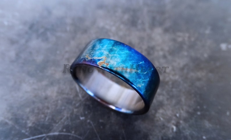 Anodized Titanium Ring Lightweight Wedding Band - Etsy