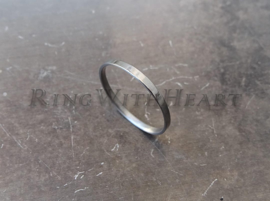 Thin Titanium Ring, Minimalist Wedding Ring, Lightweight Ring ...