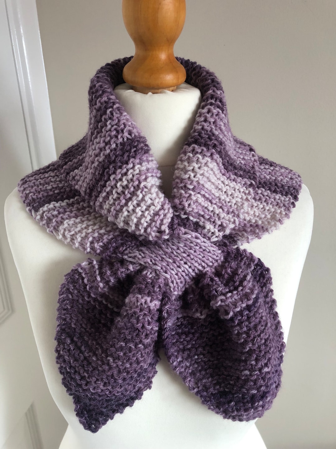 Purple Wool Blend Vintage Style Miss Marple Scarf - Etsy