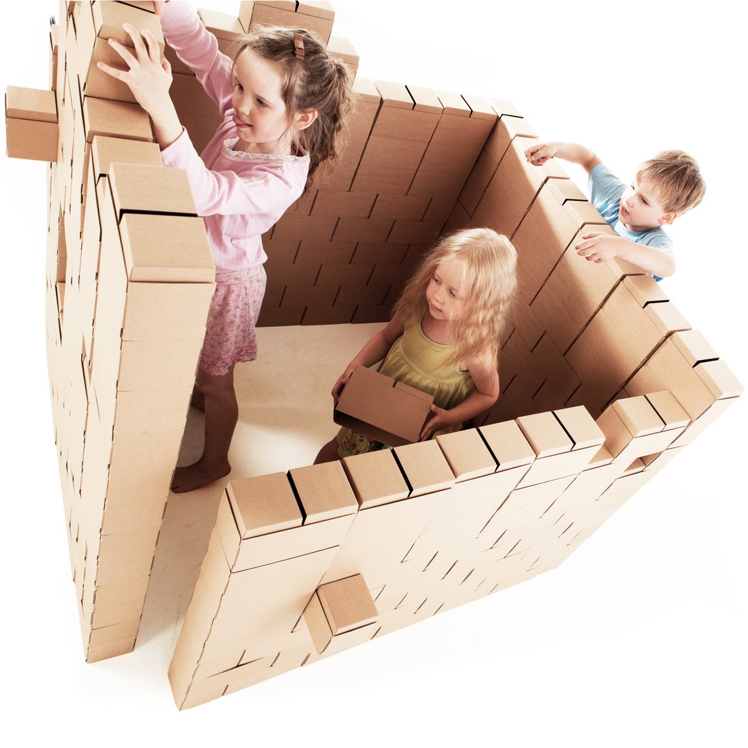 Mega Cardboard Building Blocks 200XXL GIGI Bloks Set | Big Interlocking ...