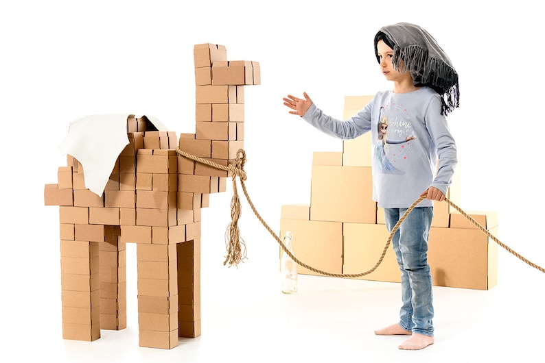 Big Building Blocks 96 XL Piece Playset for Kids. Size of One Block: 5 ...