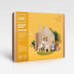 Big Building Blocks 96 XL Piece Playset for Kids. Size of One Block: 5 ...