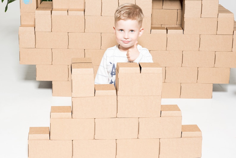Mega Cardboard Building Blocks 60XXL GIGI Bloks Set | Big Interlocking ...