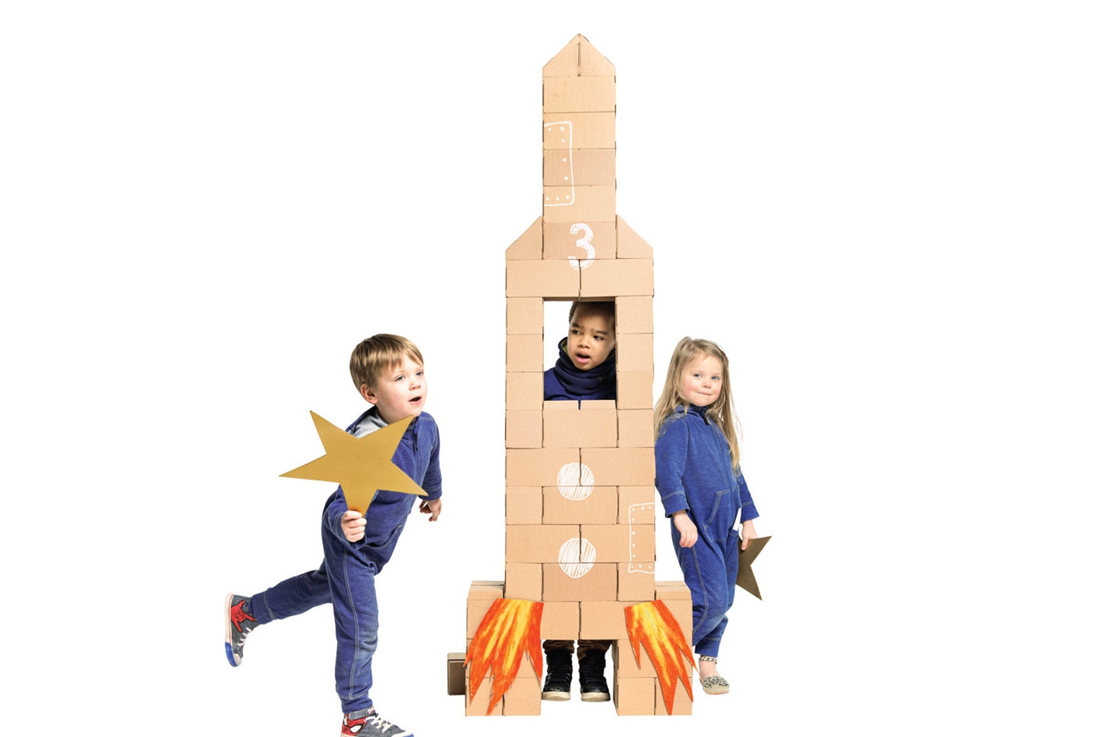 Mega Cardboard Building Blocks 60XXL GIGI Bloks Set | Big Interlocking ...