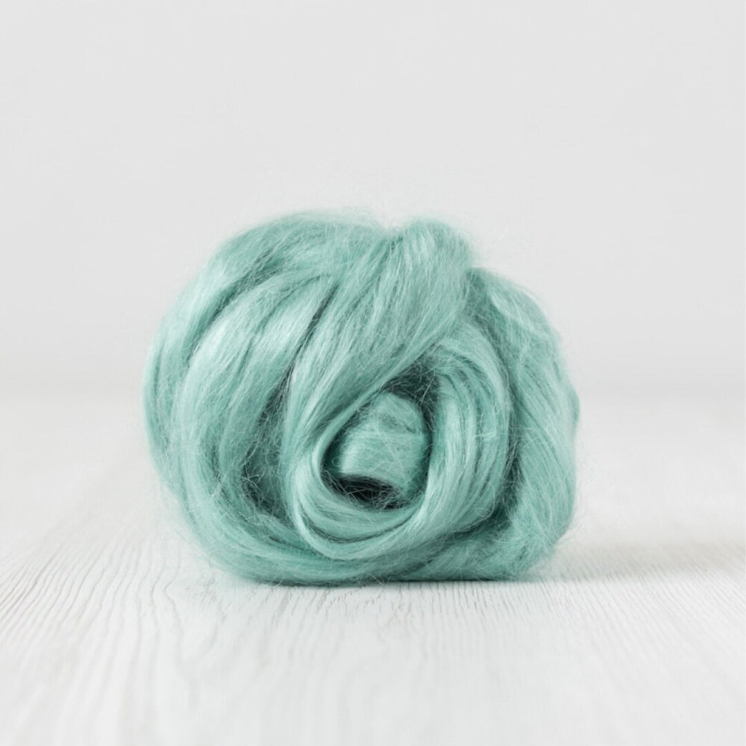 Ramie Vegetable Silk Fiber Tops Paradise Aqua Blue - Etsy