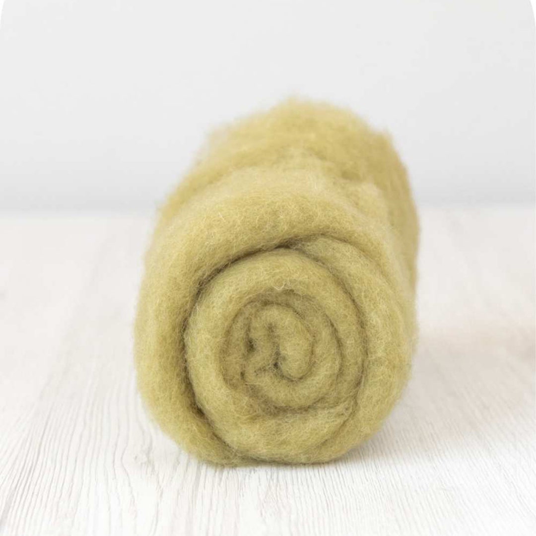 Carded Maori Wool Batt - Sage, for Needle Felting, Felting Supplies ...