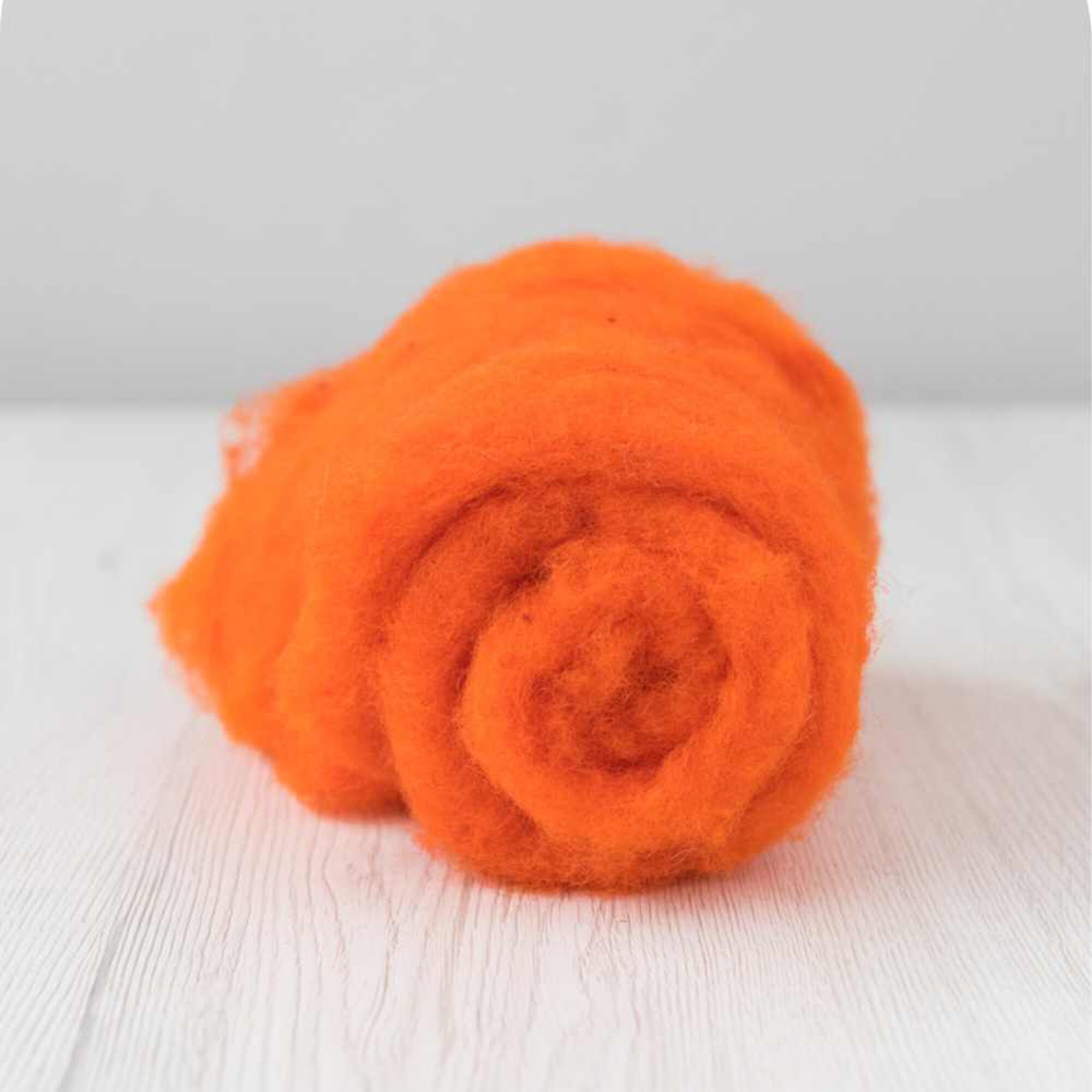 Carded Maori Wool Batt Orange for Needle Felting Felting - Etsy