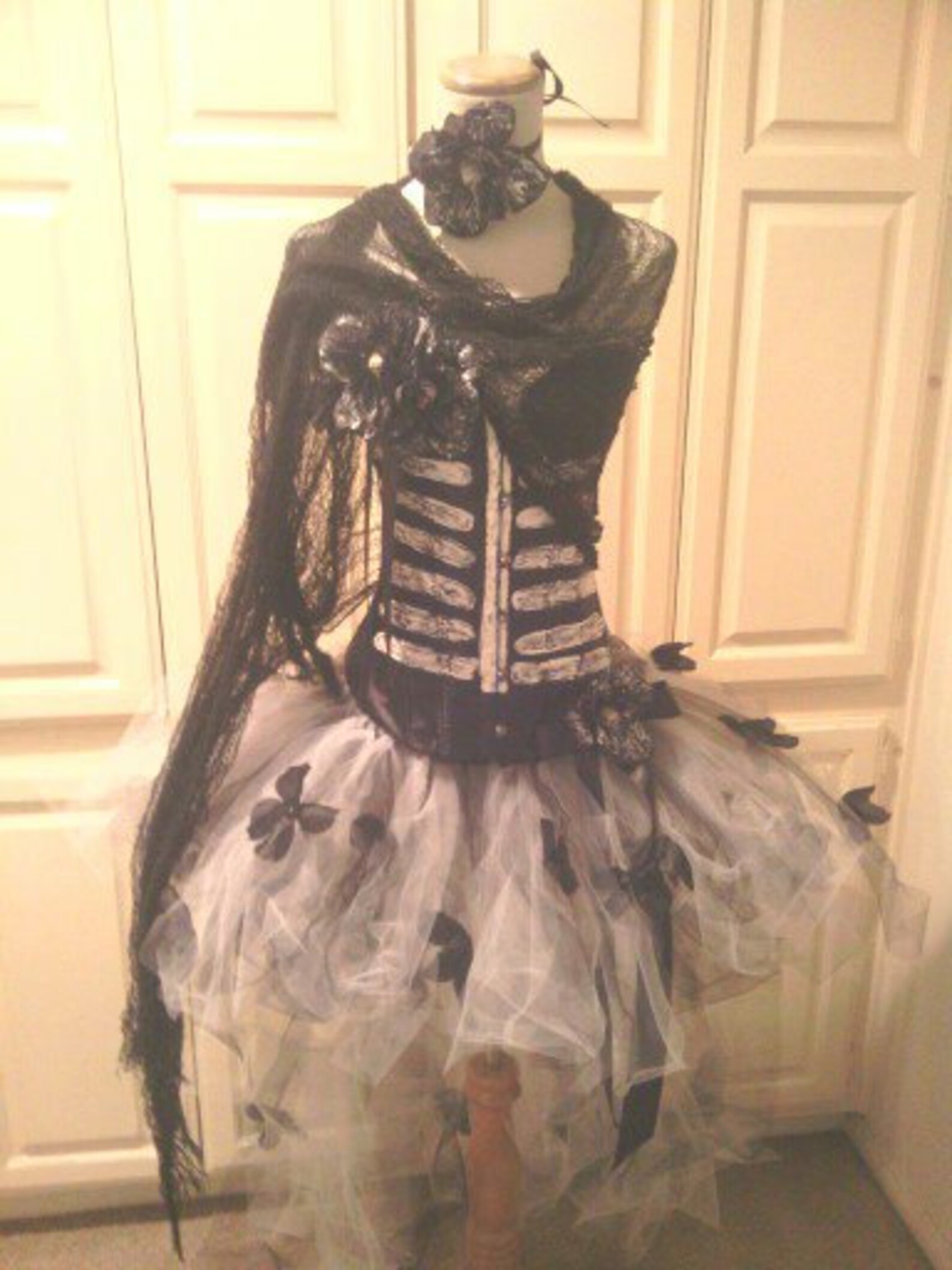 Handmade Skeleton Corset Costume, Day of the Dead Couture Design - Etsy