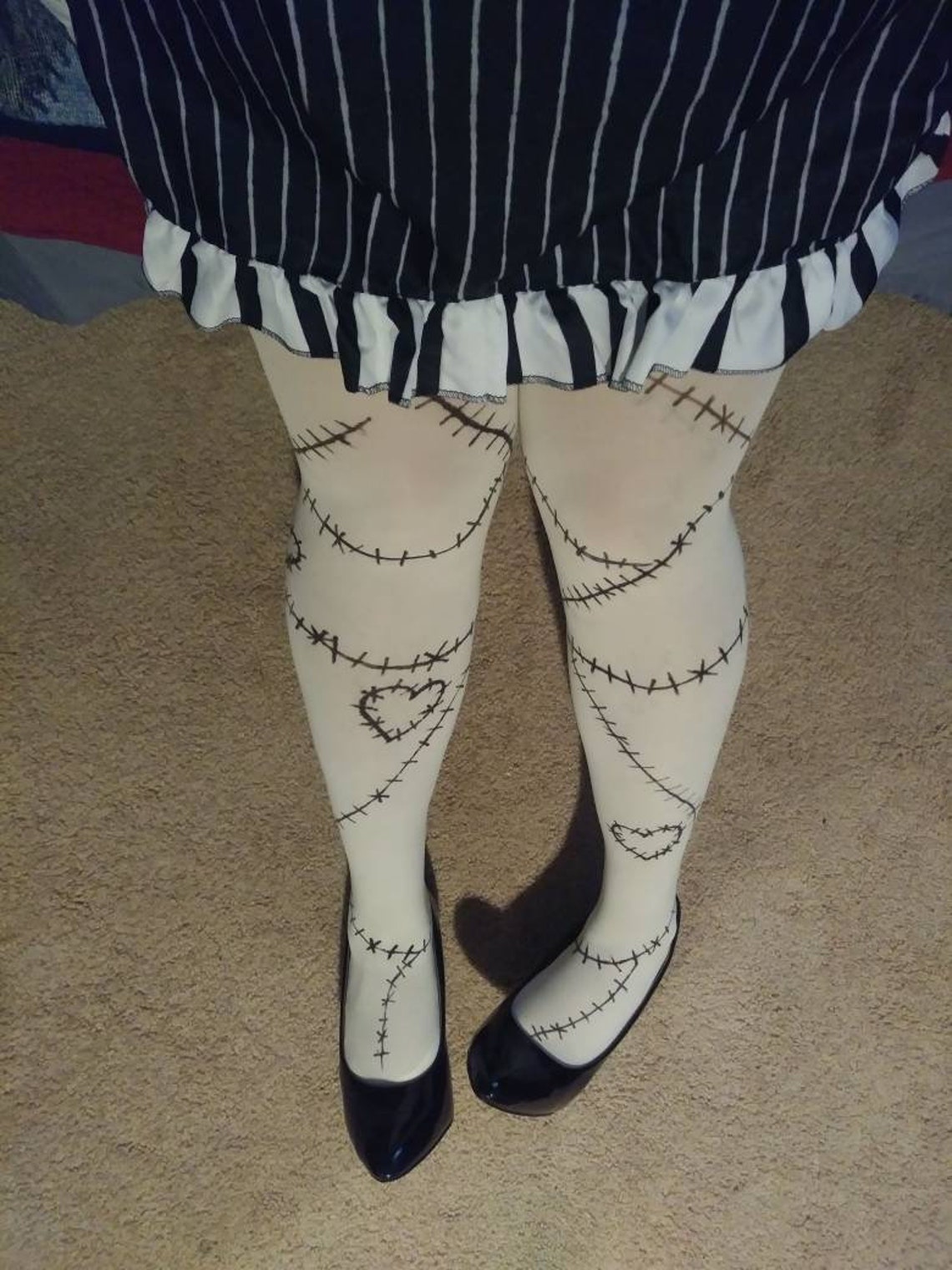 Custom Made Tights With Stitches Halloween Tights Sally - Etsy