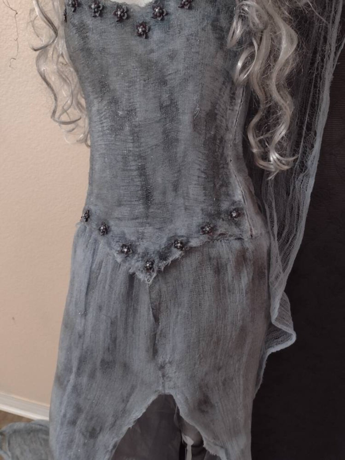 Custom Size Greyish Blue Corpse Bride Emily Inspired Costume - Etsy