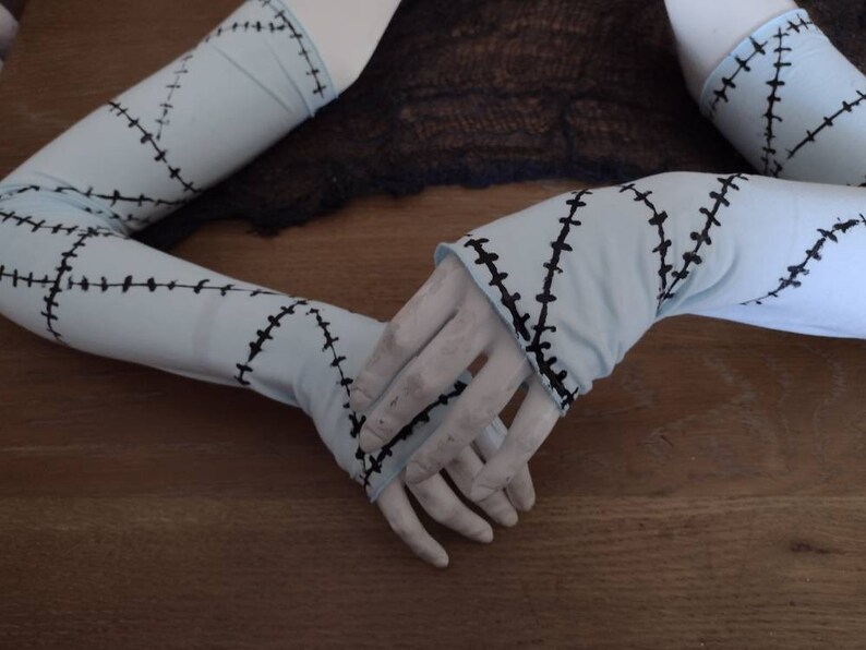 Arm Sleeve Covers Sally Inspired Custom Made Aqua Blue - Etsy