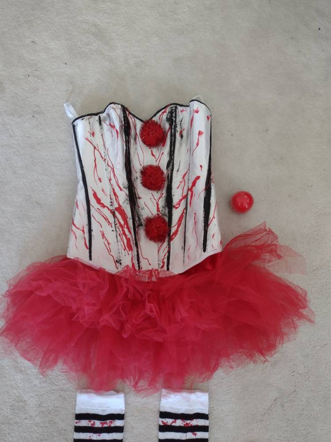 Rag Doll Bloody Clown Costume for Women Sz M - Etsy