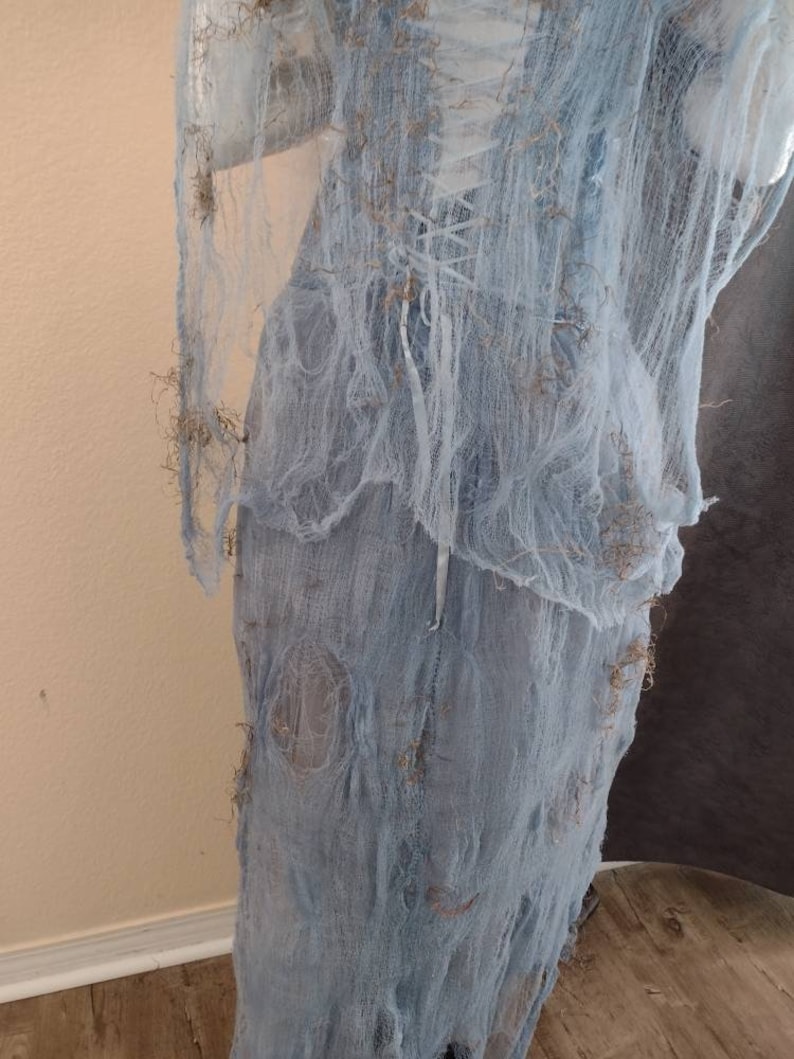 Custom Size Greyish Blue Corpse Bride Emily Inspired Costume - Etsy