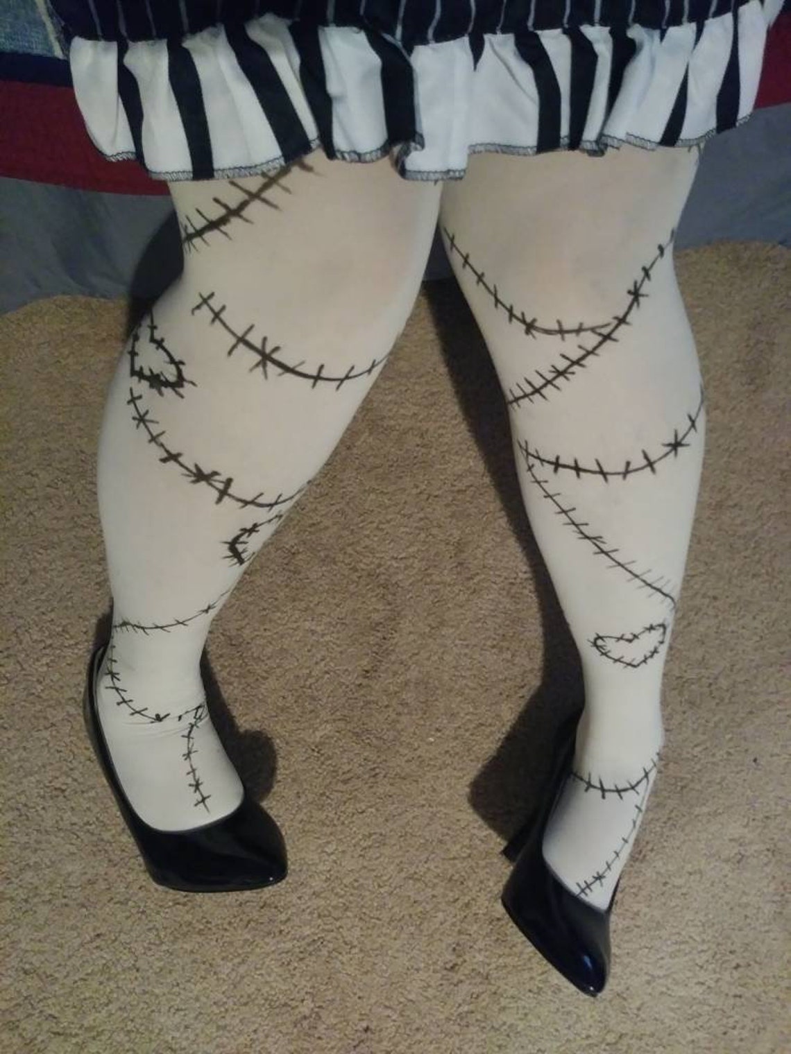 Custom Made Tights With Stitches Halloween Tights Sally - Etsy