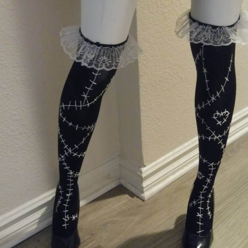 Gothic Thigh High Socks - Etsy