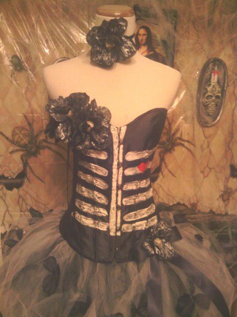 Handmade Skeleton Corset Costume, Day of the Dead Couture Design - Etsy