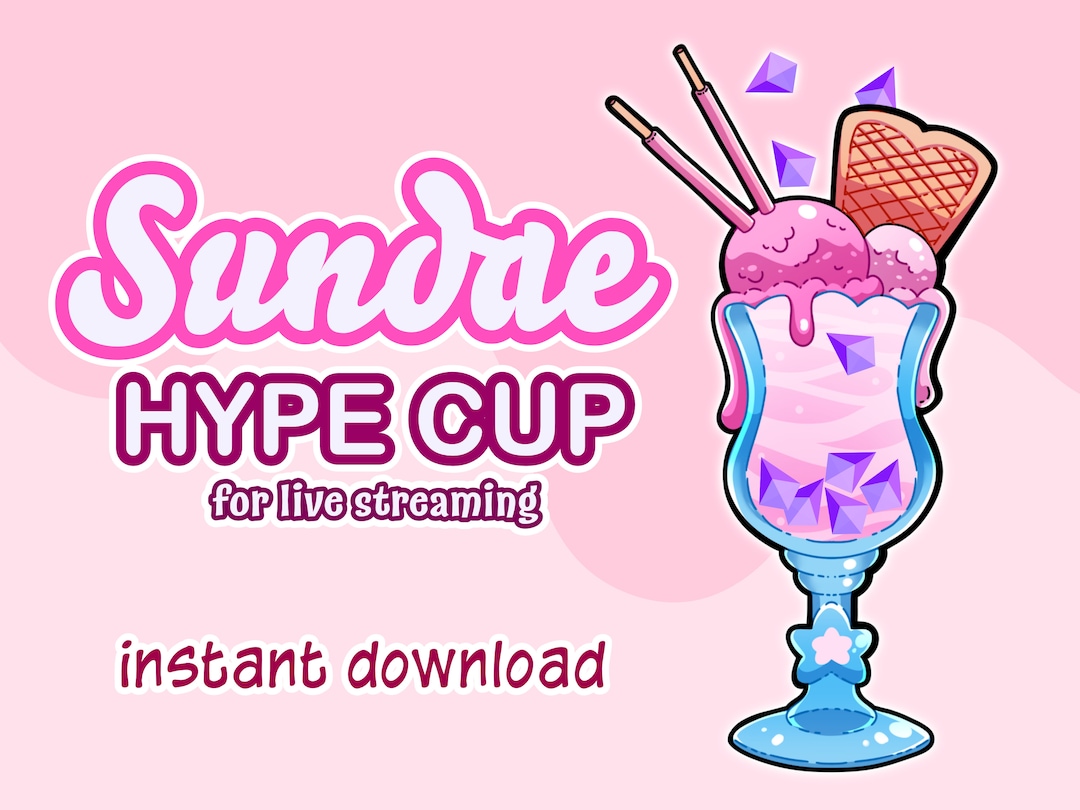 STATIC Cute Sundae Hypecup for Streamelements Twitch Youtube for ...