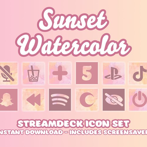 360 Stream Deck Icon Set Moon Bloom Aesthetic Elgato - Etsy