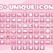 STREAM DECK ICONS Pink and White - Graphics for Elgato Streamdeck - for ...