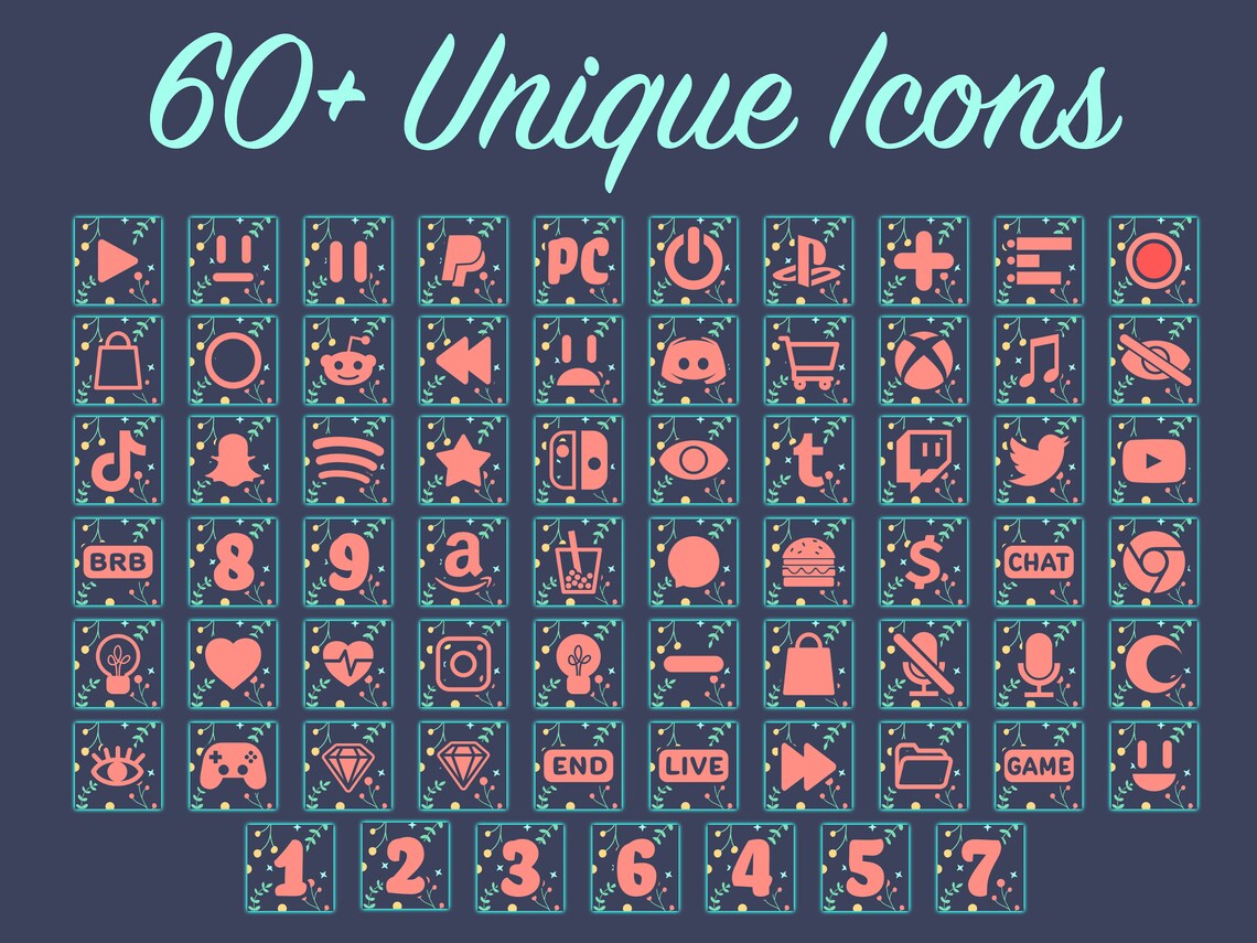 360+ Stream Deck Icon Set - Moon Bloom Aesthetic Elgato Streamdeck Icon ...