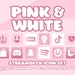 STREAM DECK ICONS Pink and White - Graphics for Elgato Streamdeck - for ...