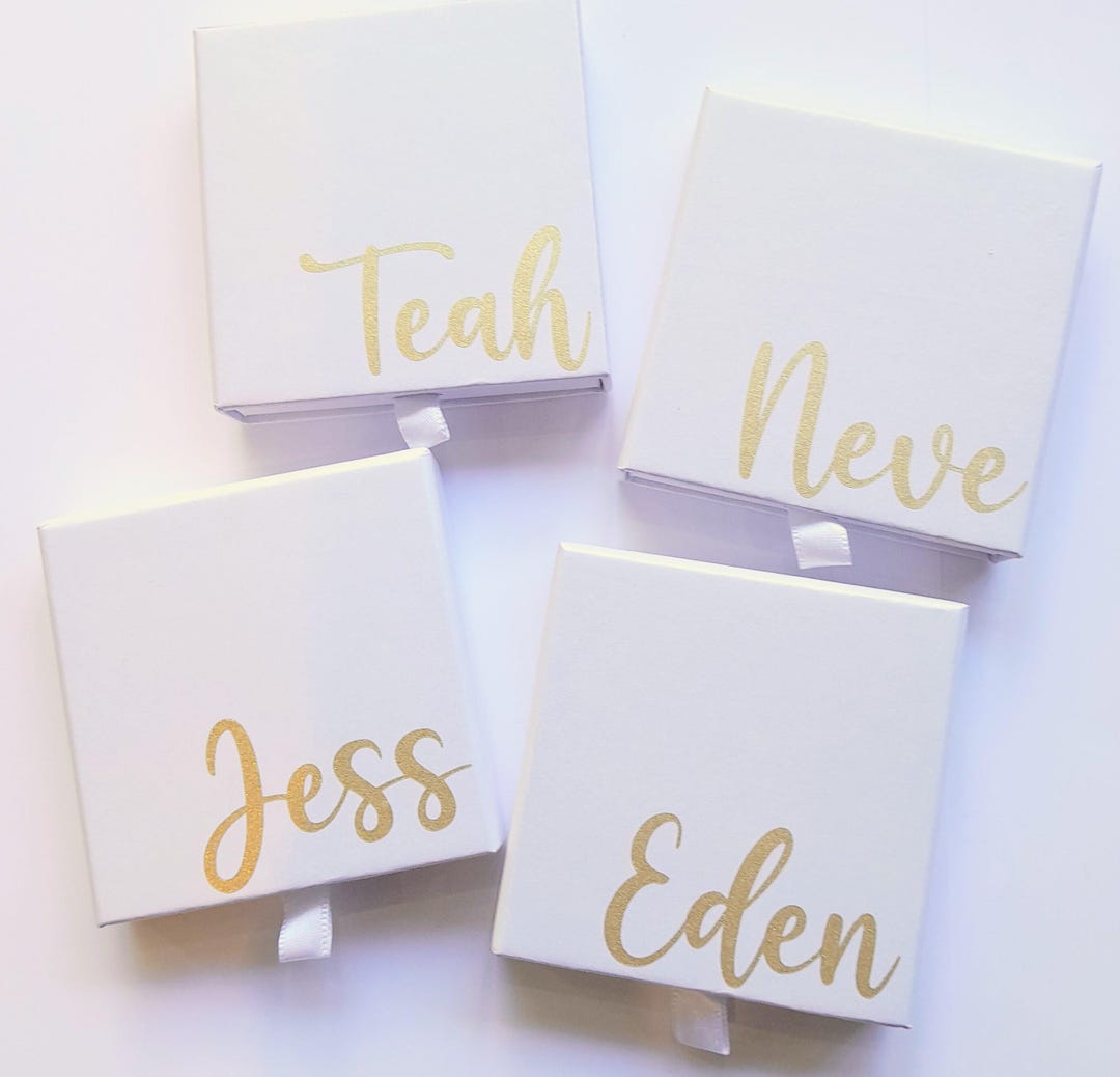 Custom Jewelry Gift Box, Name Gift Box, Earring Box, Necklace Box ...