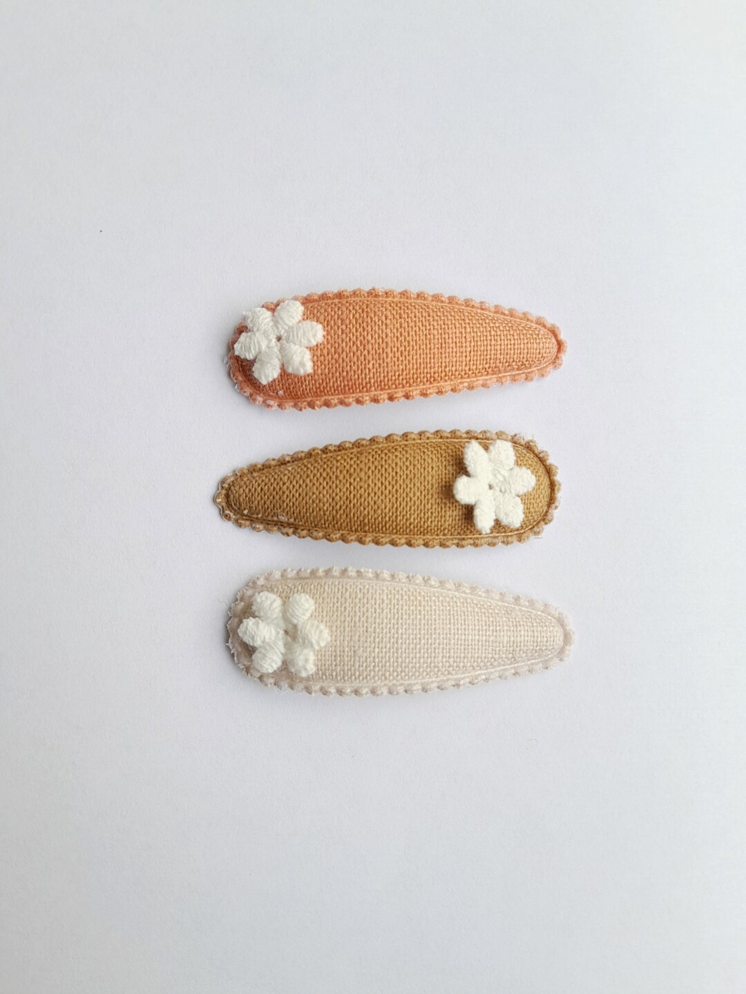 Daisy Snap Clip, Fabric Snap Clip, Hair Clip Gift Set, Toddler Hair ...