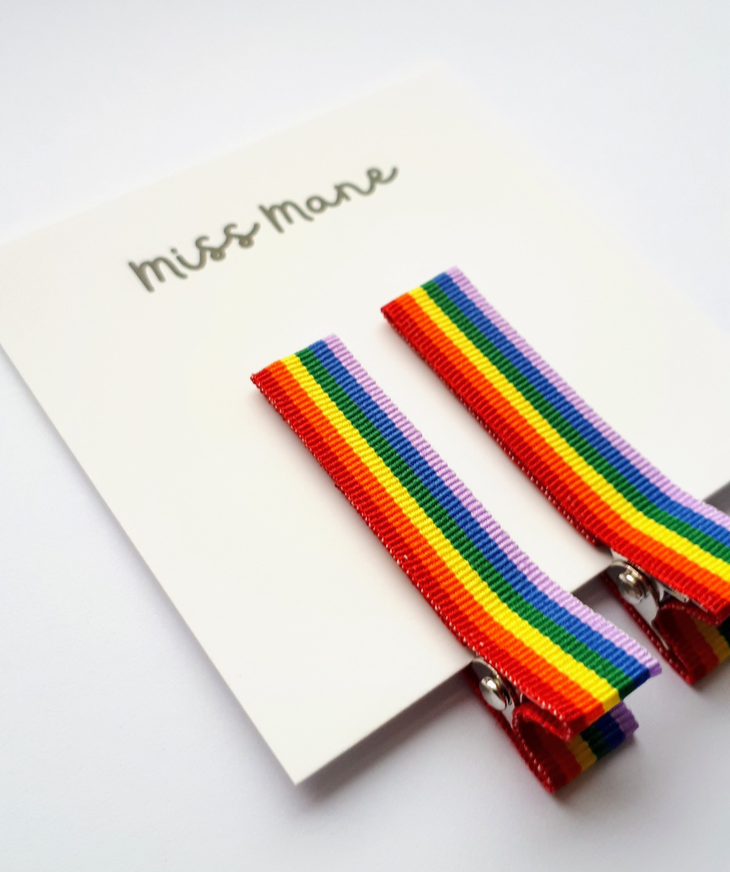 Rainbow Hair Clips No Slip Hair Clips Rainbow Accessories | Etsy