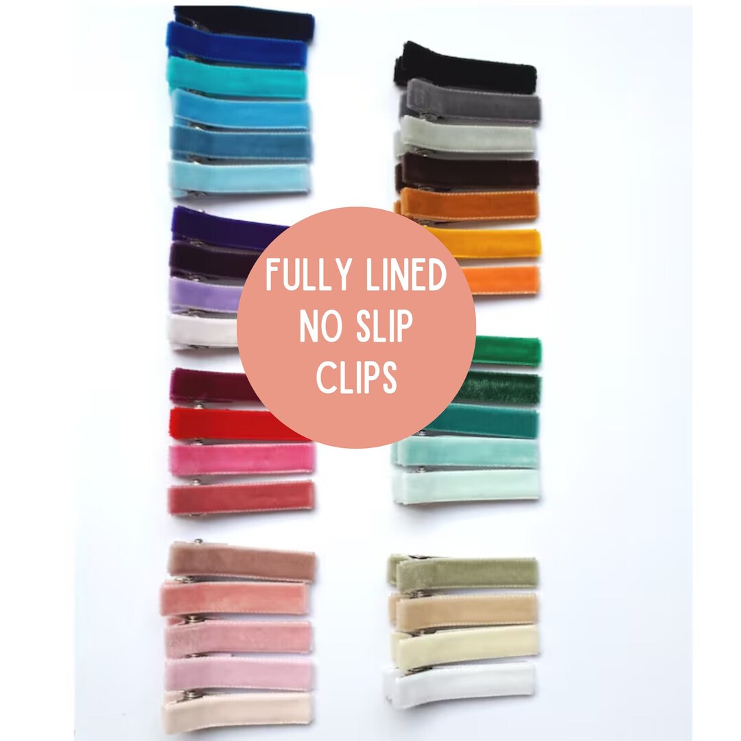 Clips for Fine Hair, Gentle Hair Clip, Soft Velvet Clip, Fully Lined ...