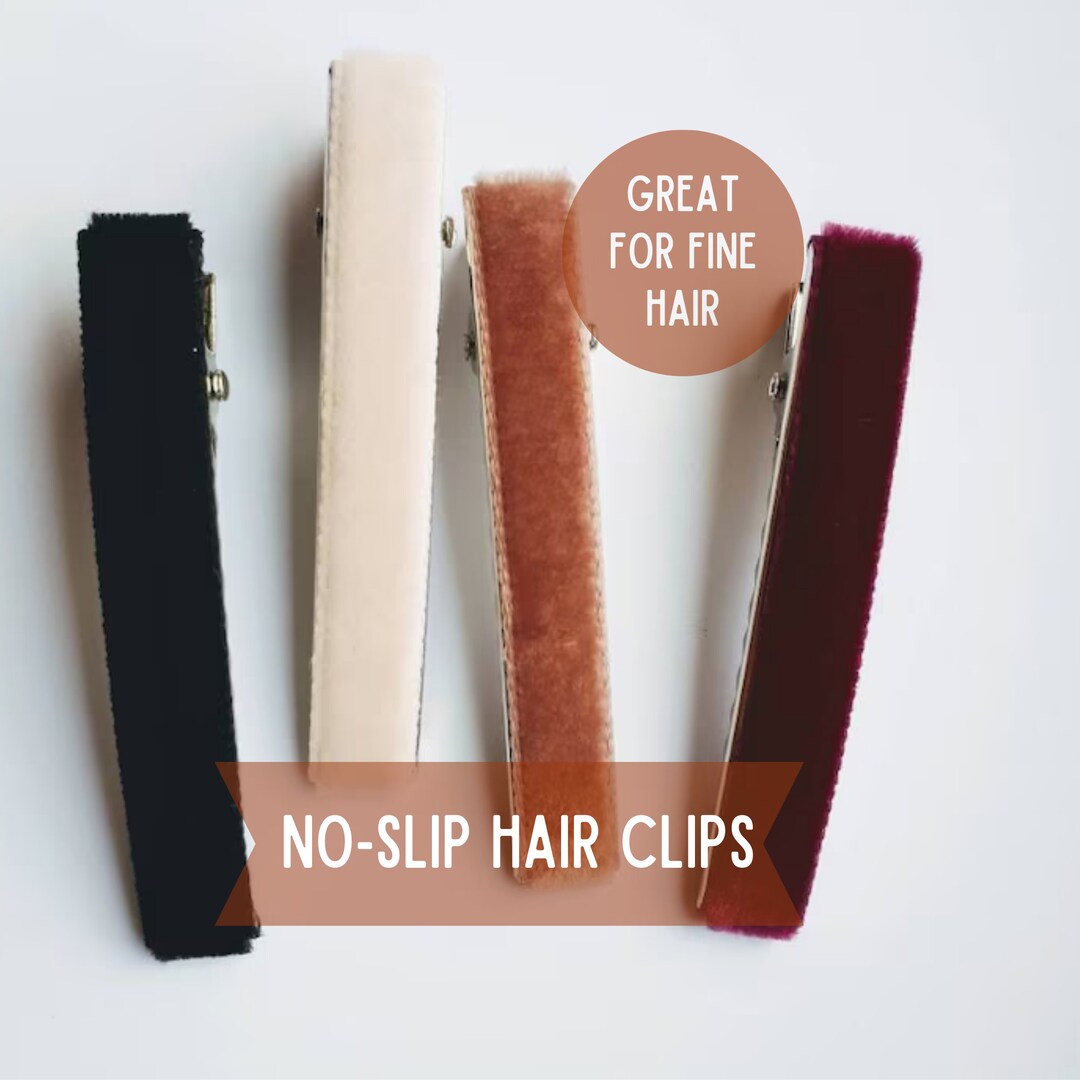 No Slip Hair Clips, Velvet Hair Clips, Vintage Style Hair Clips, Bar ...