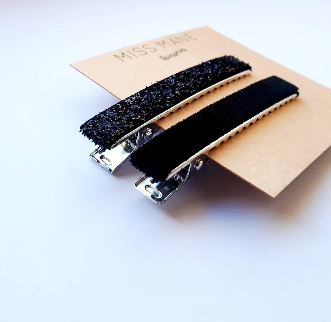 Black Hair Clip, Minimalist Clip, Vintage Style, Hair Clip for Fine ...